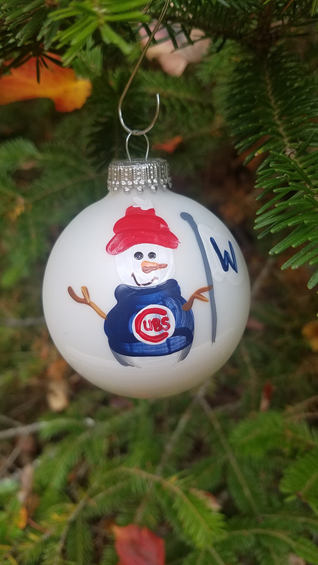 Chicago Cubs Personalized Snowman Christmas Ornament Handpainted Gift ...
