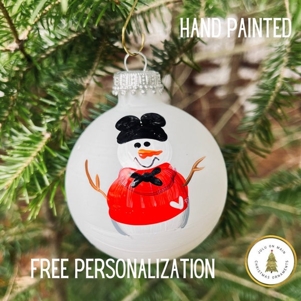 Mickey Mouse Snowman Ornament - Etsy