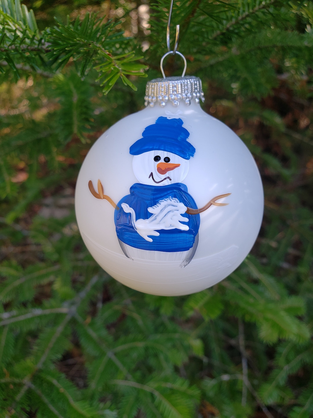 Personalized Snowman Christmas Ornament Handpainted Gift - Etsy