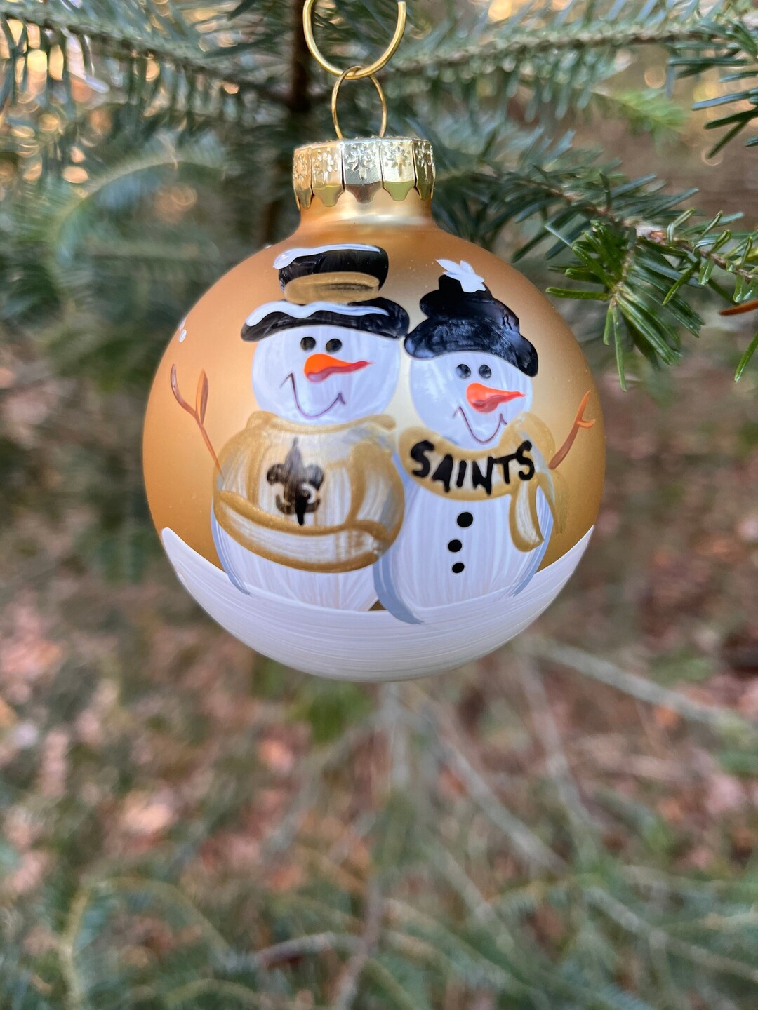 New Orleans Saints Family Personalized Snowman Christmas Ornament ...