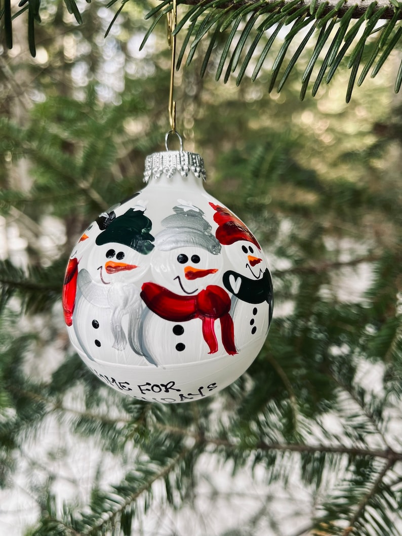 CUSTOM Family Personalized Snowman Ornament YOU Design It - Etsy