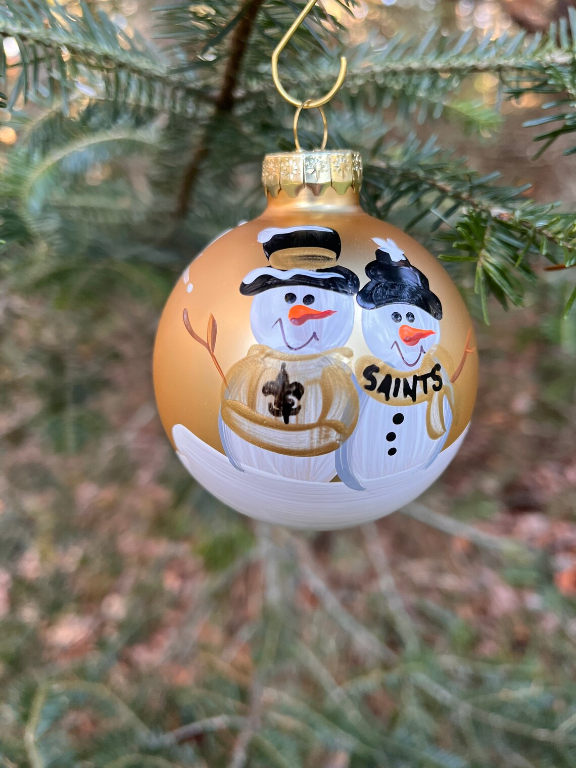 New Orleans Saints Family Personalized Snowman Christmas Ornament ...
