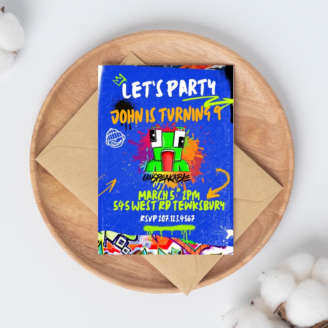 Unspeakable Birthday Party Invitation - Etsy