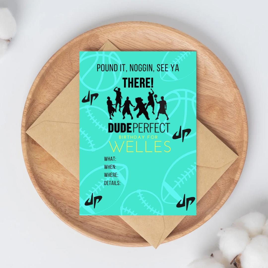 Dude Perfect Birthday Party Invitation - Etsy