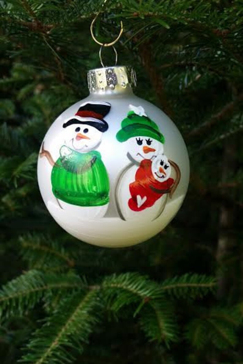 CUSTOM Family Personalized Snowman Ornament YOU Design It - Etsy