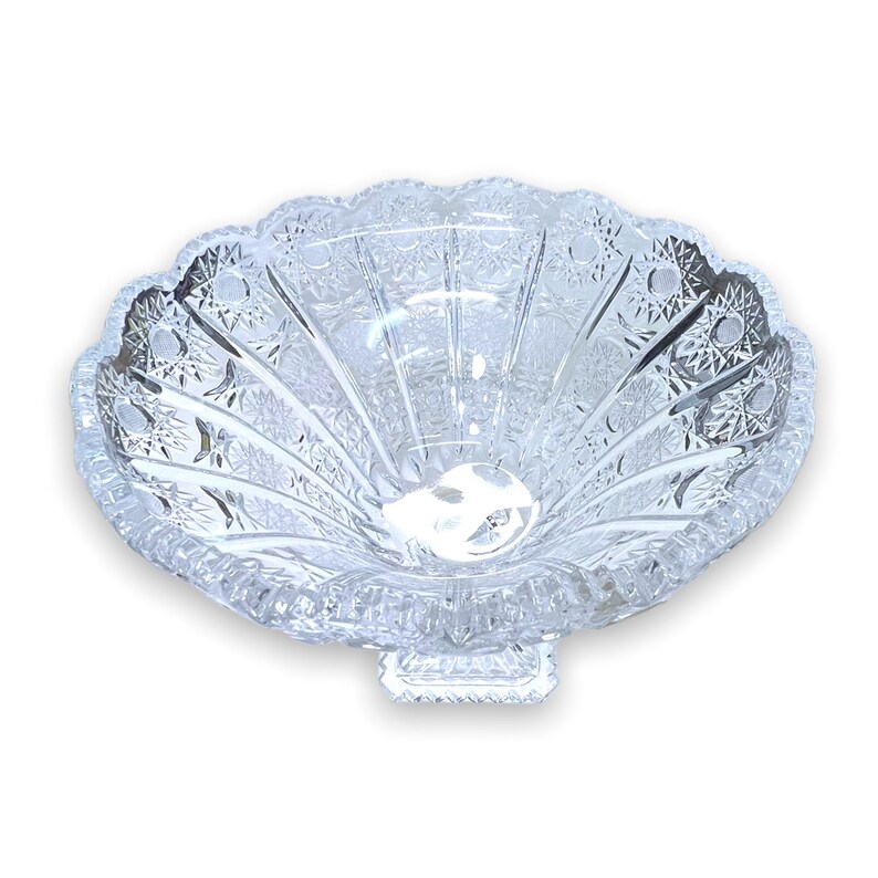 Vintage Slovakia Crystal Vase - Etsy