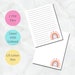 Boho Rainbow Stationery Printable Printable Letter Writing - Etsy Canada