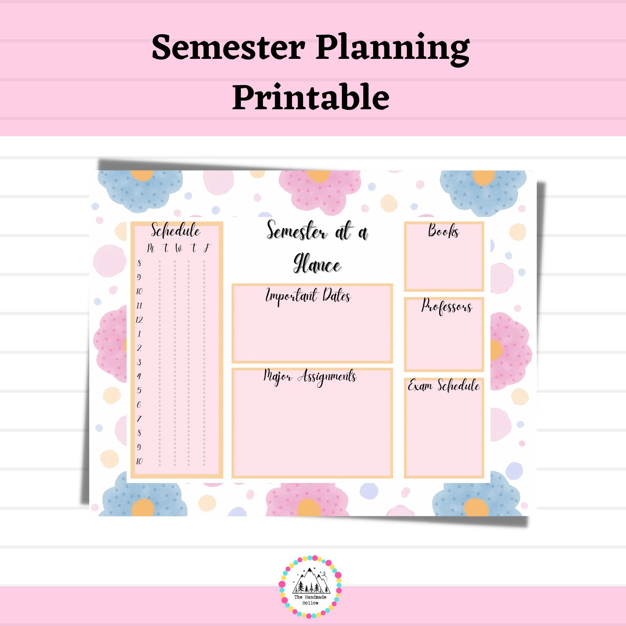 Class Organizer Printable, Semester Binder Organizer , Assignment ...