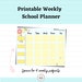 Printable Weekly Lesson Plan, Printable Study Planner, School Printable ...