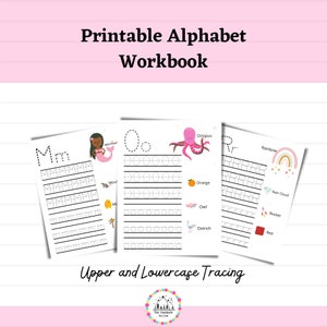Alphabet Worksheets Set, Abcs Printable Activity Sheets, Homeschool ...