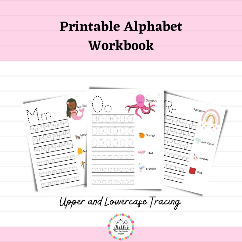 Alphabet Worksheets Set, Abcs Printable Activity Sheets, Homeschool ...