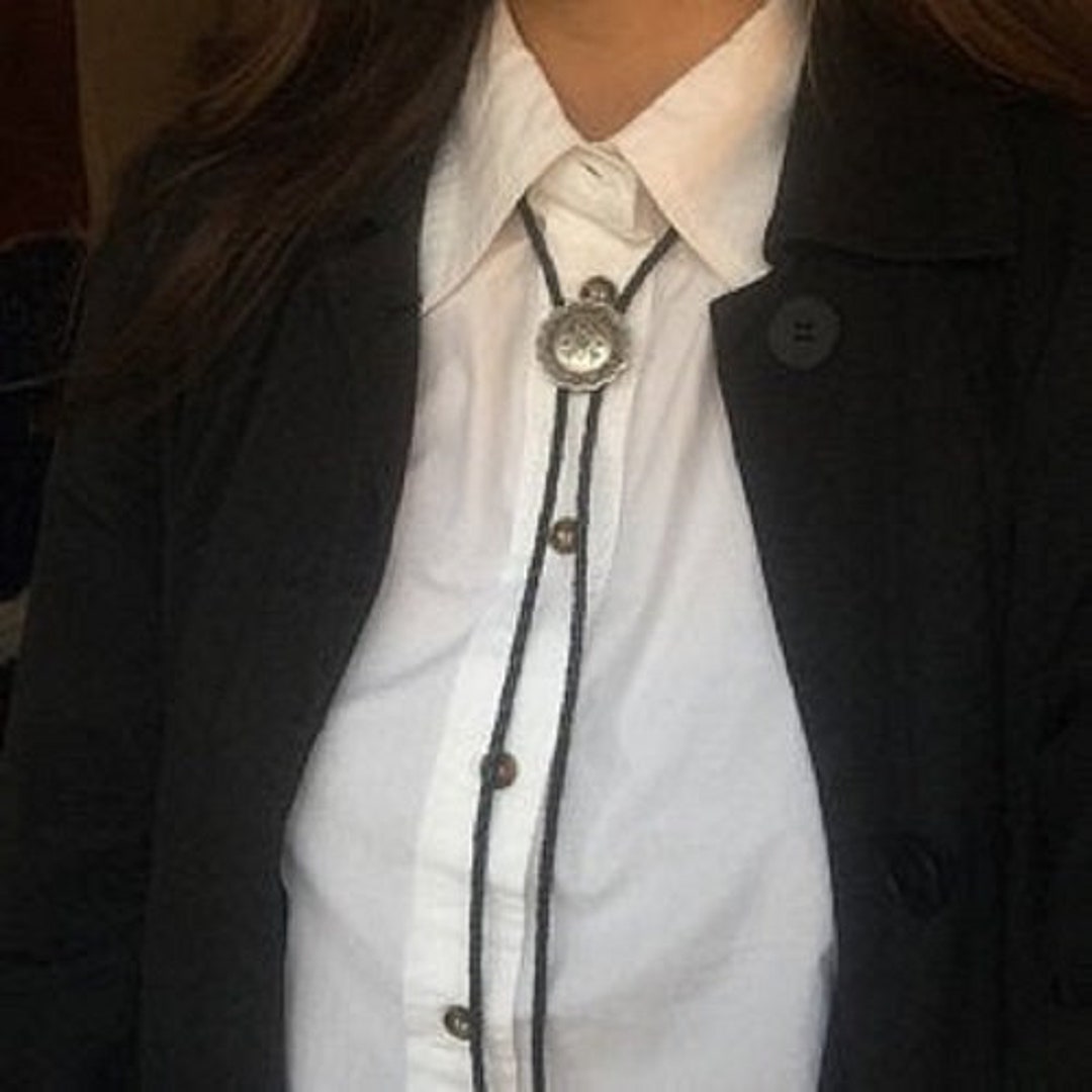 Silver Bolo Tie Necklace Western Bolo Tie Wedding Bolo Tie Wedding ...