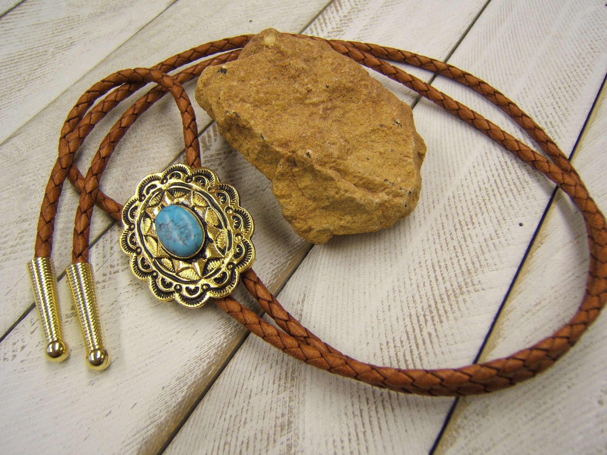 Southwestern Jewelry Country Western Custom Bolo Tie Gold Bolo Tie W ...