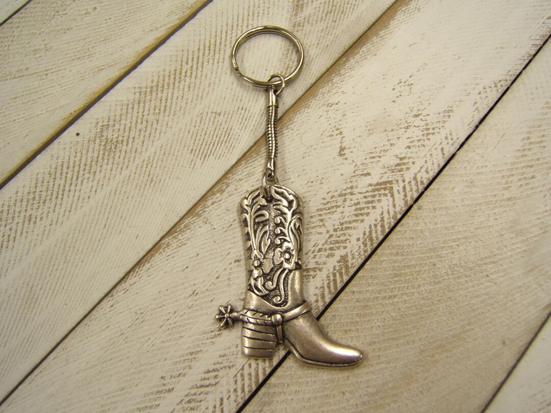 Silver Boot Key Ring Key Chain Grandpa Grandma Christmas Gift - Etsy