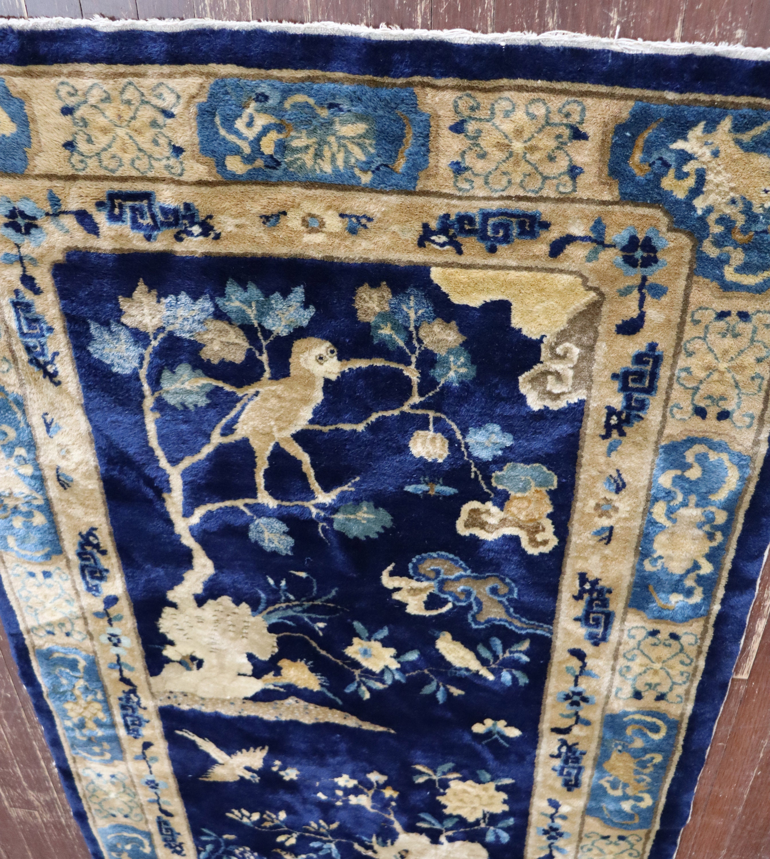 Antique Peking Art Deco Chinese Rug Animal Birds - Etsy
