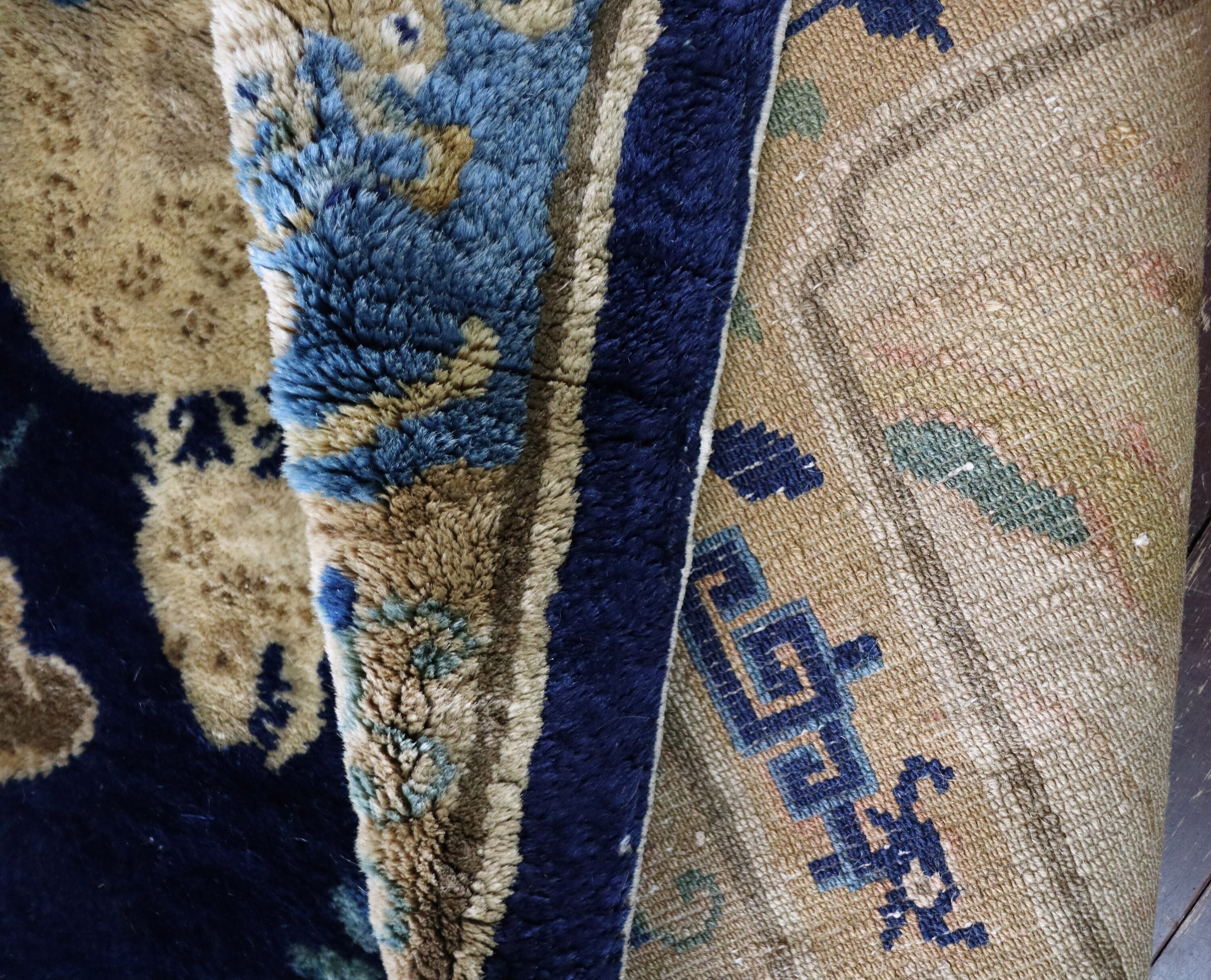 Antique Peking Art Deco Chinese Rug Animal Birds - Etsy