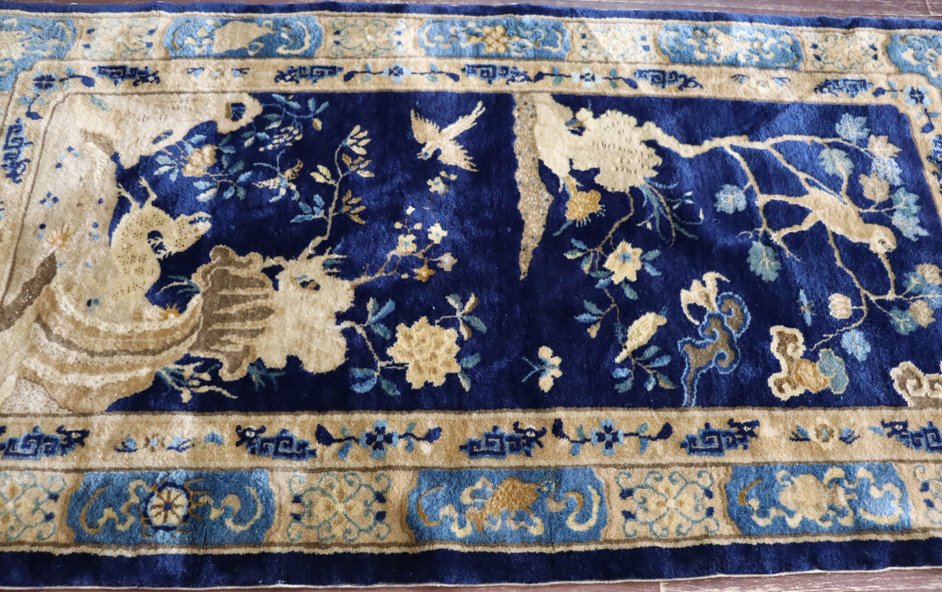Antique Peking Art Deco Chinese Rug Animal Birds - Etsy