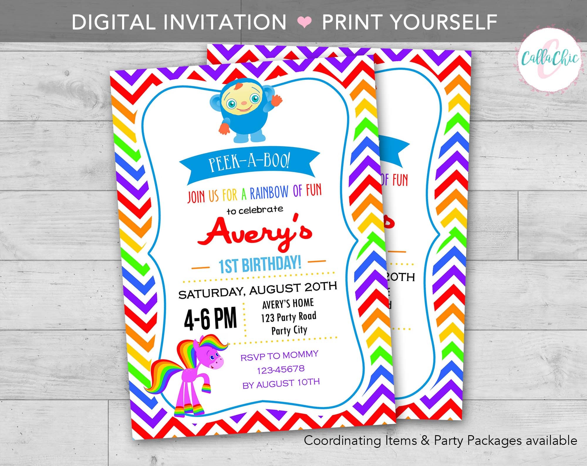 Baby First TV Birthday Invitation PRINTABLE Boy/girl 1st Party / Baby ...