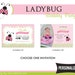 Ladybug Birthday Party Package girl Pink Polka Dot DIY - Etsy