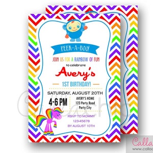 Baby First TV Birthday Invitation PRINTABLE - Boy/girl 1st Party / Baby ...