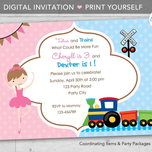 Split Invitation - Etsy