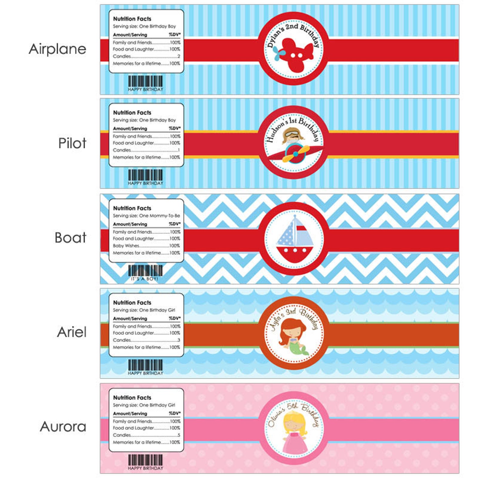 Made to Match Water Bottle Labels PRINTABLE With Fun | Etsy