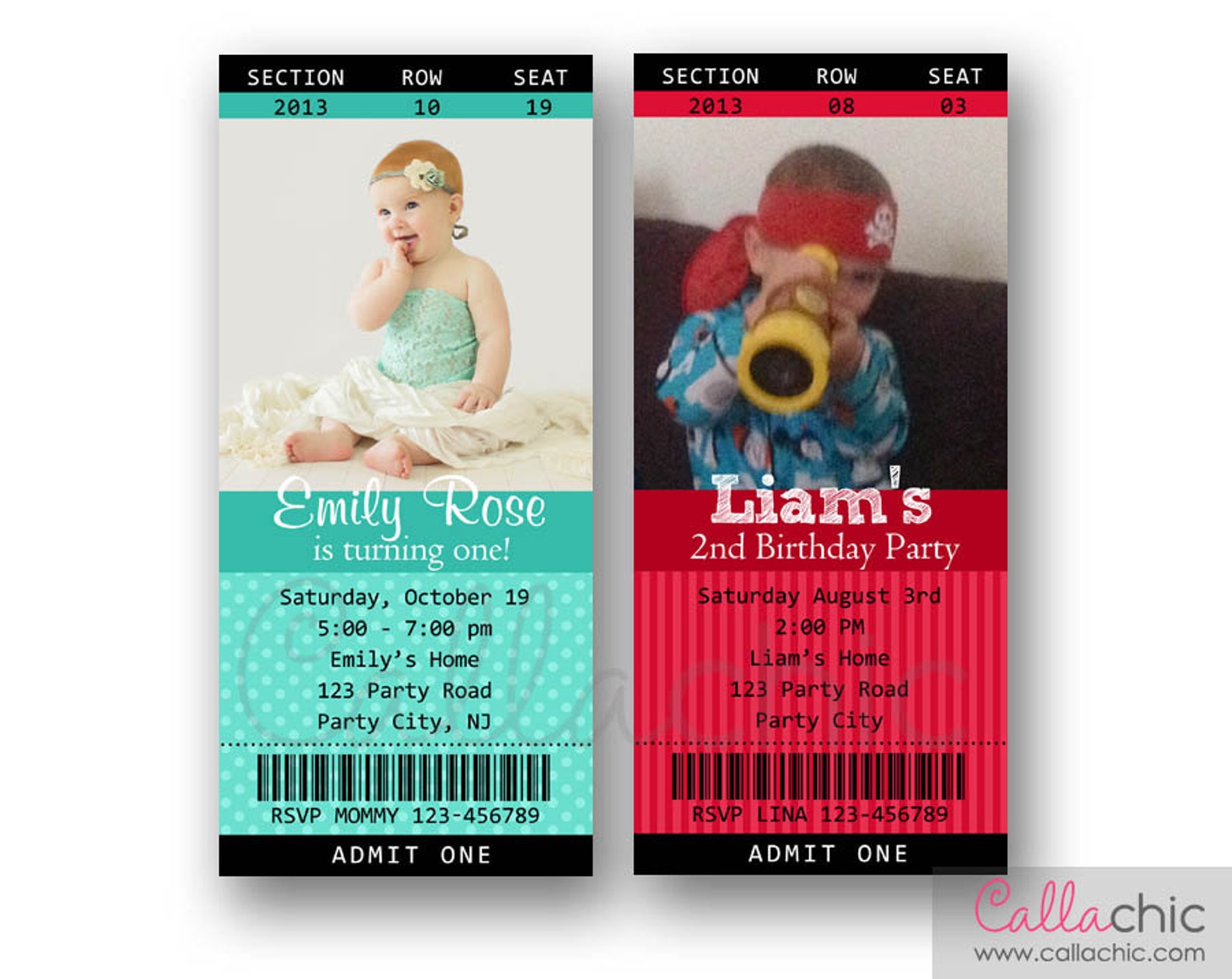 Ticket Invitation PRINTABLE With Photo Birthday / Wedding / - Etsy