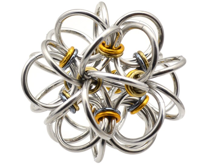 Chainmaille Kit: Japanese Ball Ornament (dodecahedron) - Makes 3 Balls ...