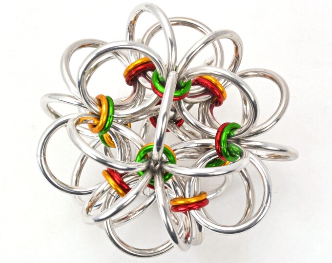 Chainmaille Kit: Japanese Ball Ornament Holiday Makes 3 Balls Metal ...