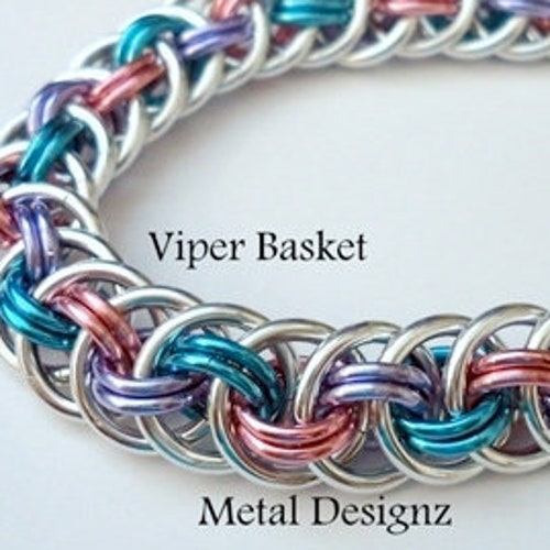 Chainmaille Tutorial Viper Basket Bracelet - Etsy