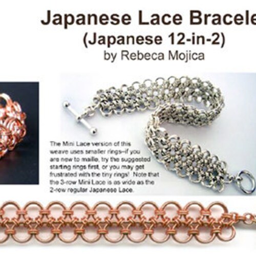 Tutorial: Japanese Lace 12-in-2 easy Intermediate Chainmaille - Etsy