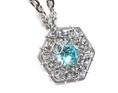Chainmaille Kit Benzene Pendant in Turquoise or Scarlet - Etsy