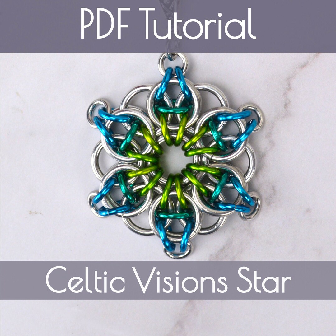 Tutorial: Celtic Visions Star Pendant beginner Chainmaille - Etsy Canada