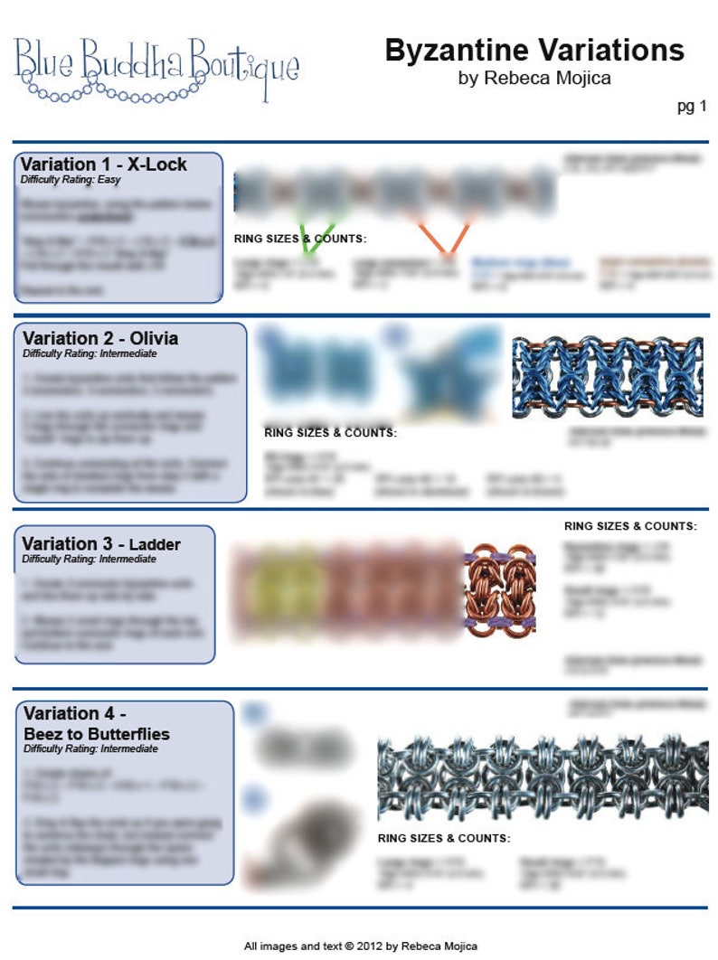 Tutorial: Byzantine Variations (advanced Chainmaille Project) - PDF ...