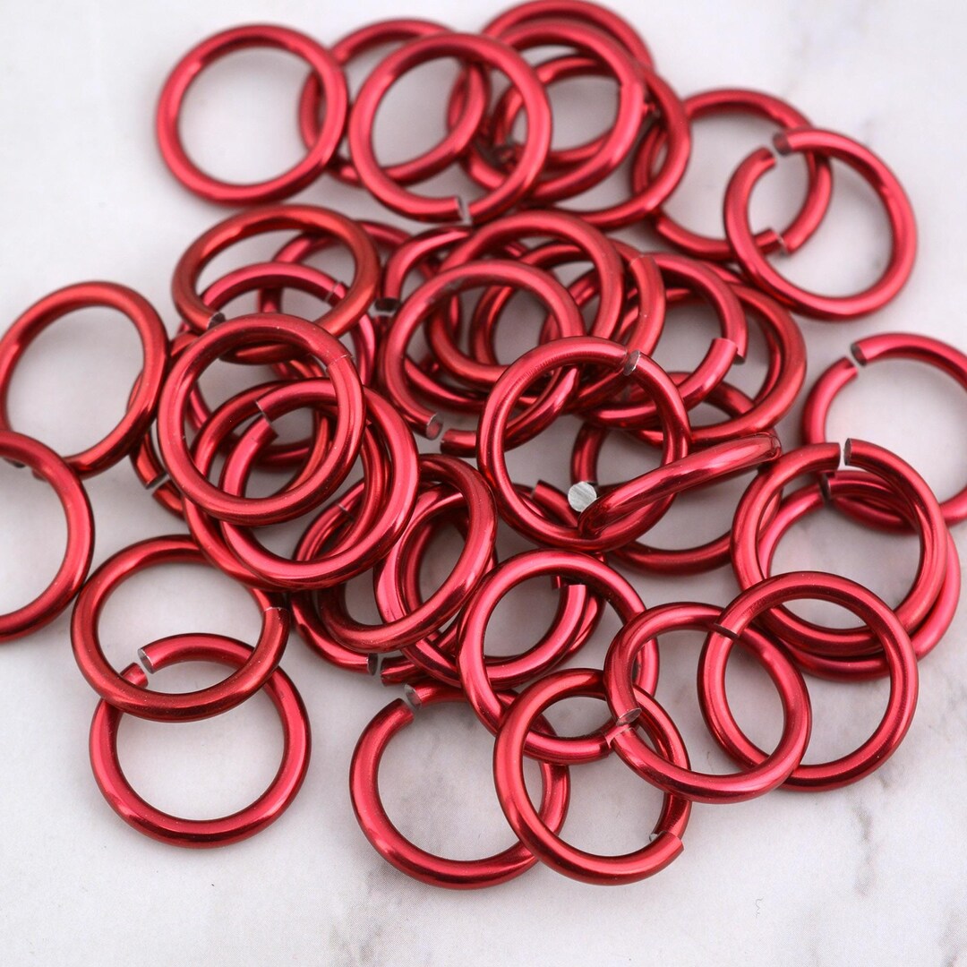 40 Pc Huge Anodized Aluminum 12 SWG 1/2 12.7 Mm Jump Rings Raspberry ...