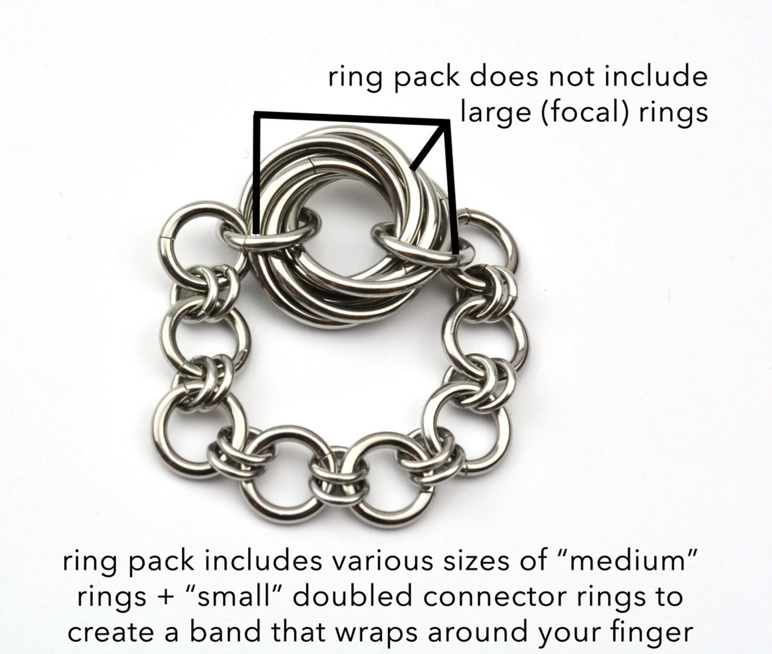 Tiny Jump Rings for Chainmaille Finger Ring Band Stainless | Etsy