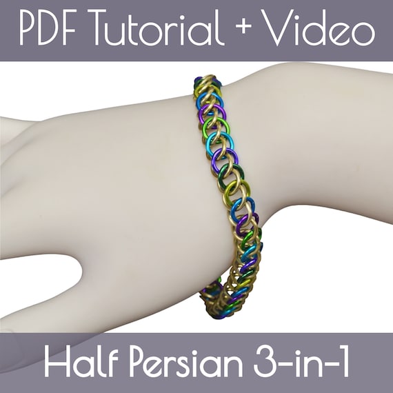 Tutorial: Half Persian 3-in-1 intermediate Chainmaille - Etsy