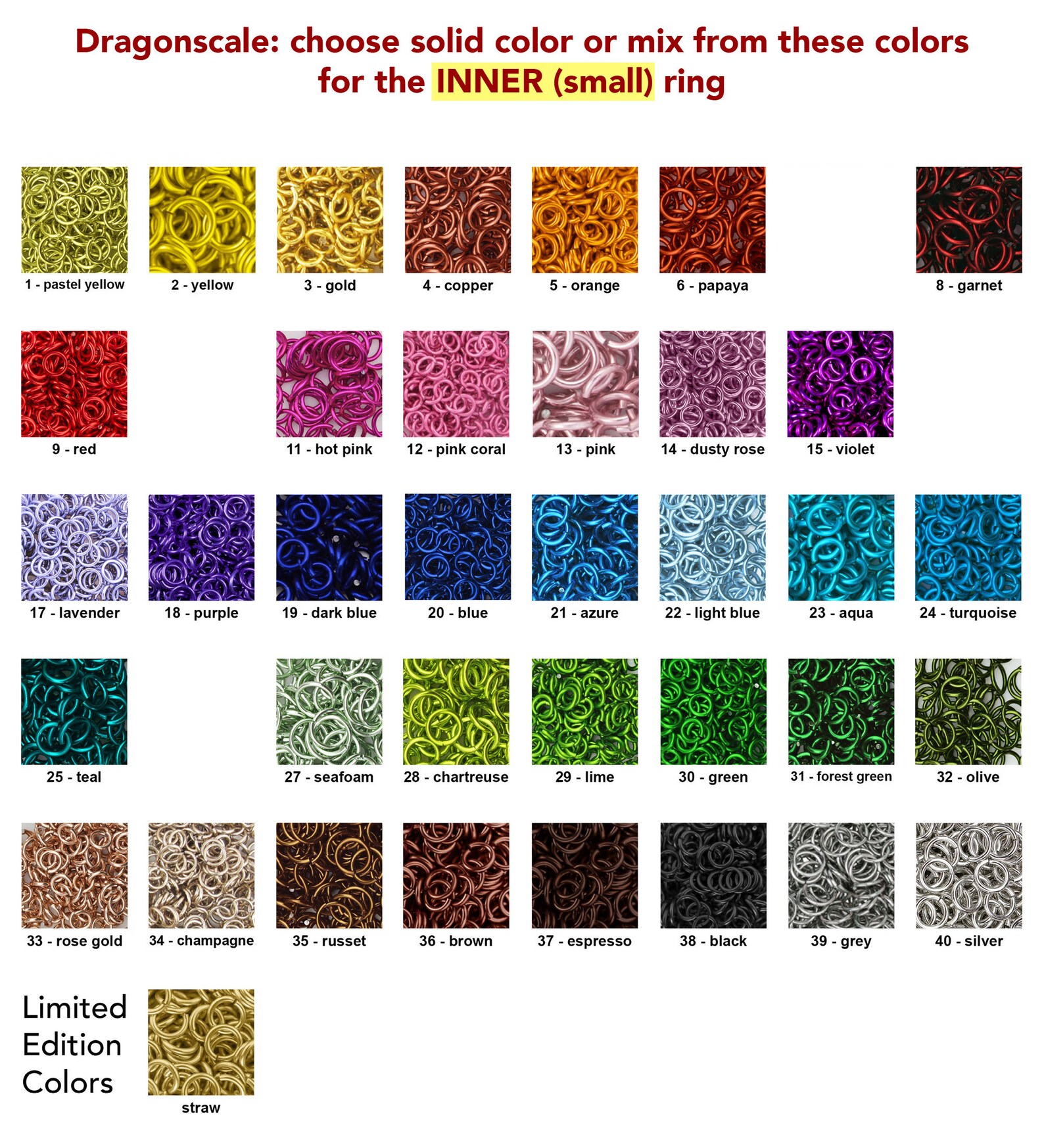 Custom Kit: Dragonscale Intermediate/advanced Level Chainmaille Project ...