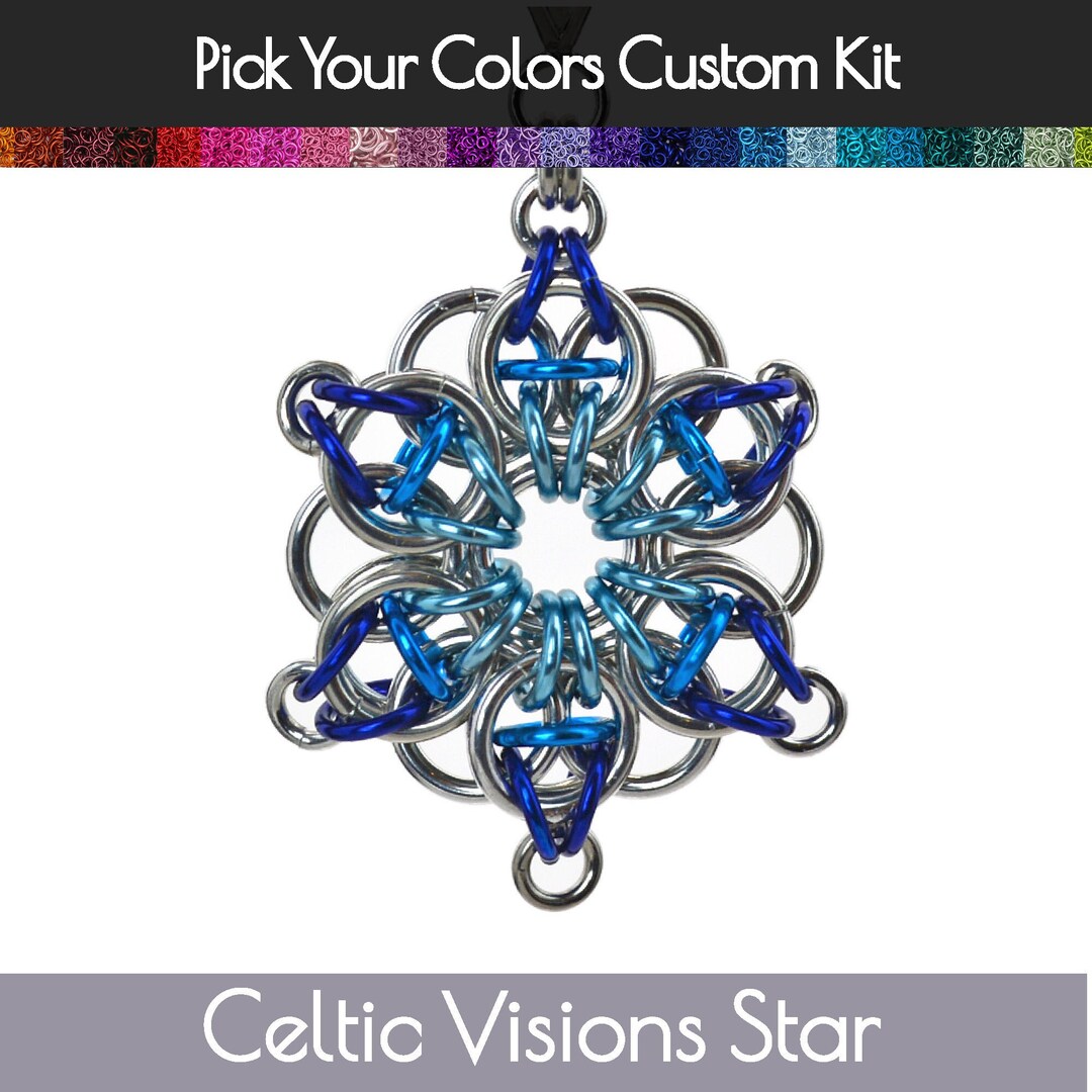 Custom Project Pack: Celtic Visions Star Pendant - (makes 2 Chainmaille ...