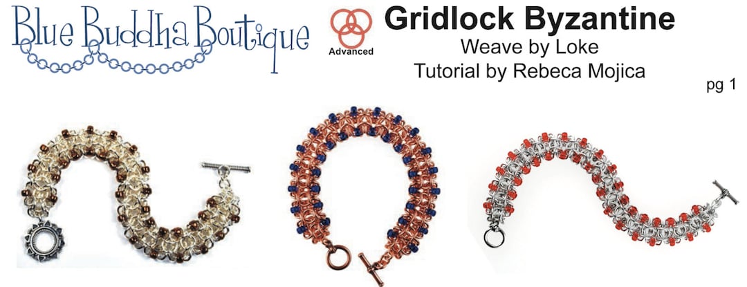 Tutorial: Beaded Gridlock Byzantine Bracelet (advanced Chainmaille ...
