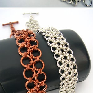 Tutorial: Japanese Lace 12-in-2 (easy Intermediate Chainmaille Project ...