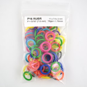 100 Silicone Rubber O Rings - 11mm OD - Blue Buddha Size P16, Shiny ...