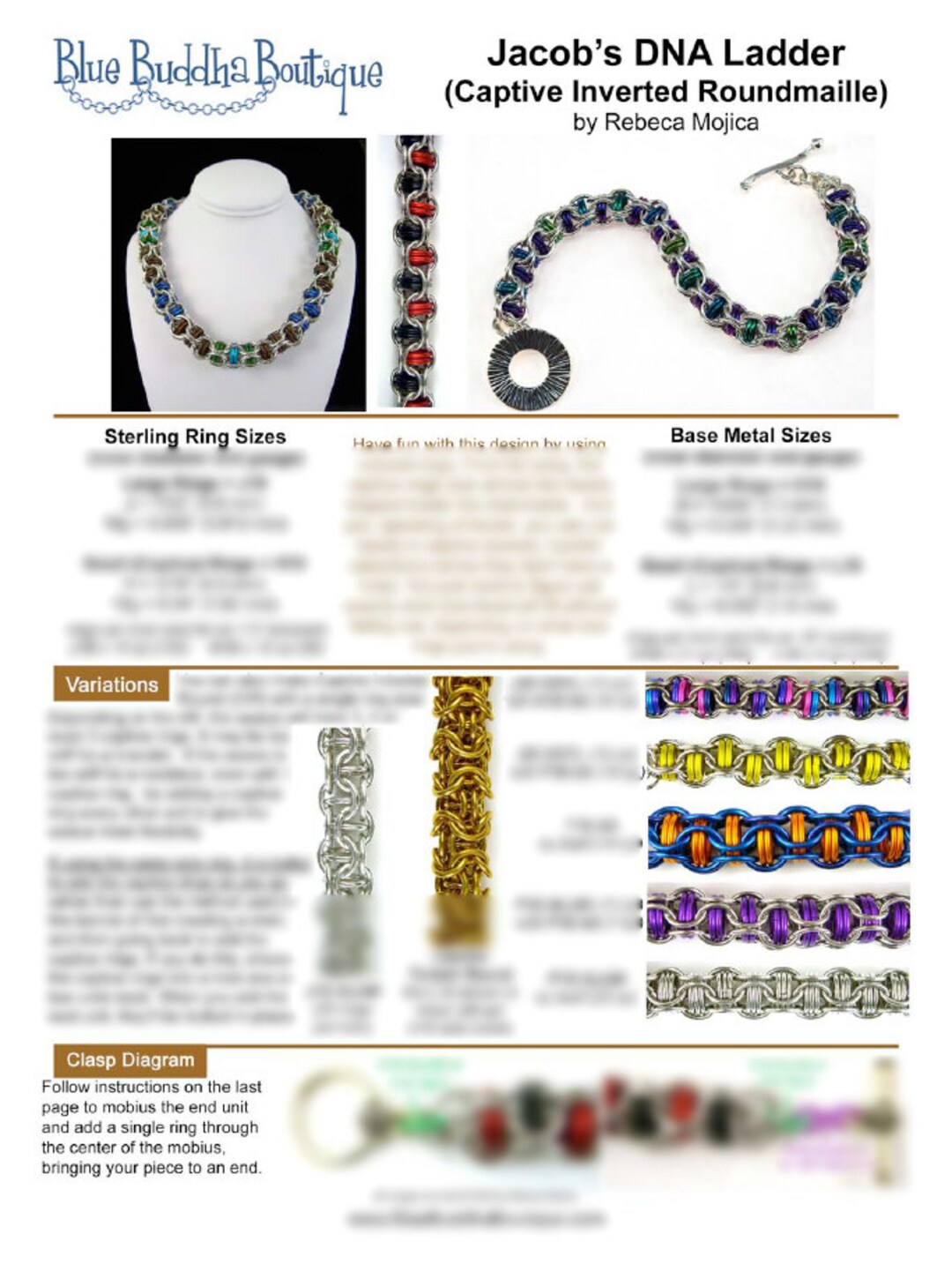 Tutorial: Jacob's DNA Ladder (intermediate Chainmaille Project) - PDF ...