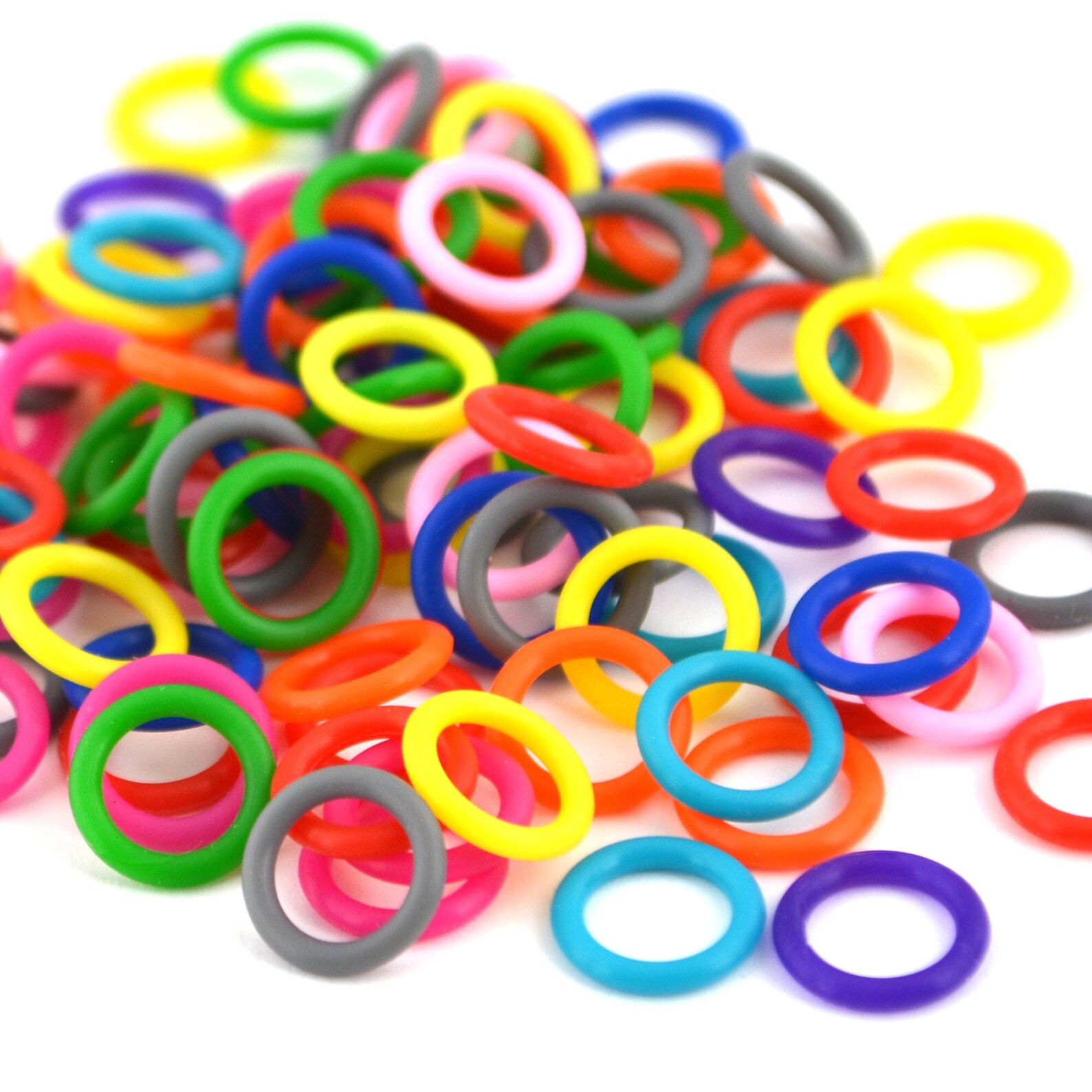 100 Silicone Rubber O Rings - 11mm OD - Blue Buddha Size P16, Shiny ...
