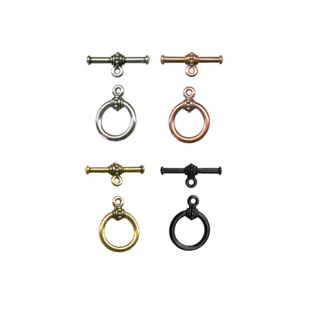 Large Beaded Toggle by Tierracast - Electroplated With Plated Gold ...