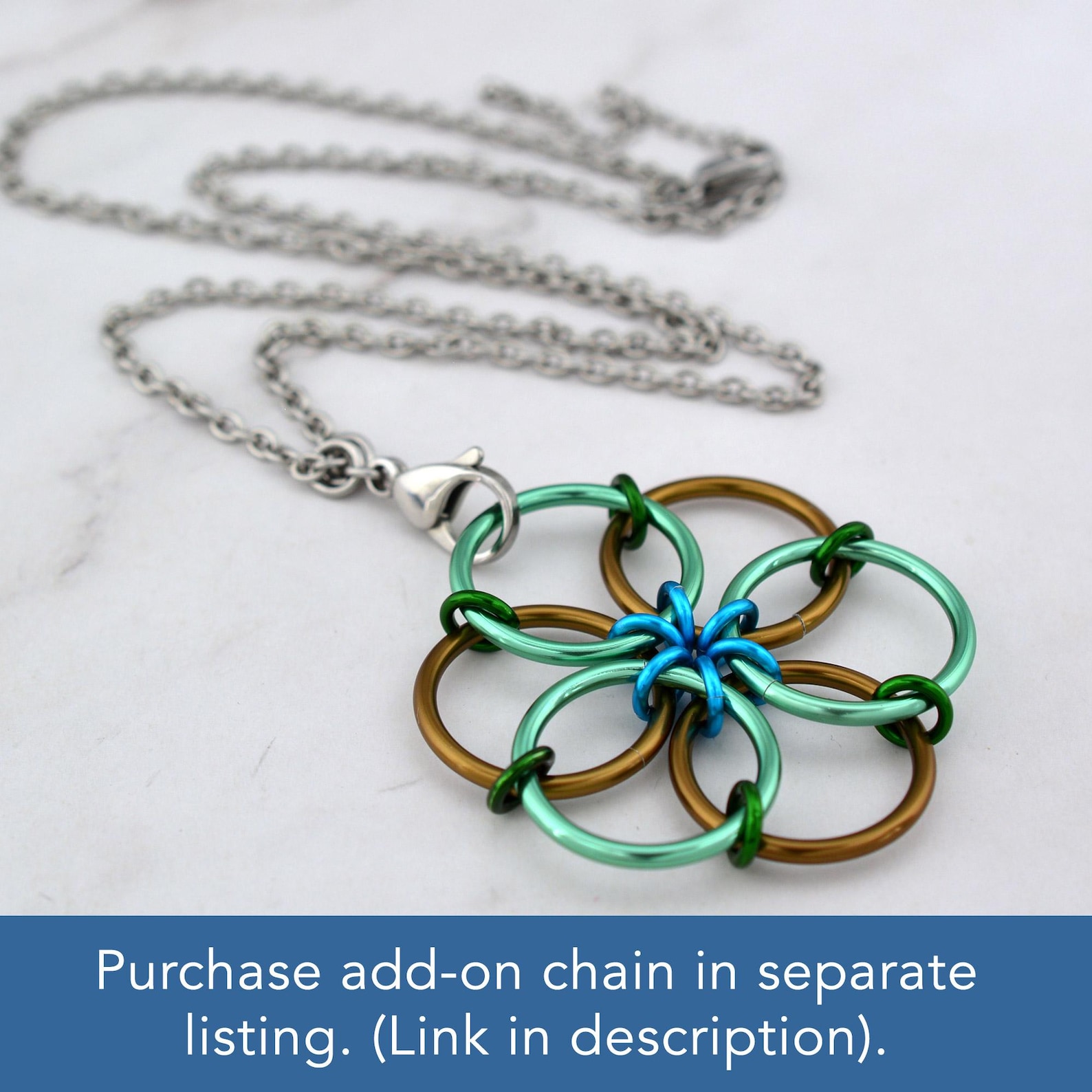 Project Pack Fidget Flower Makes Two Aluminum Chainmaille Fidget