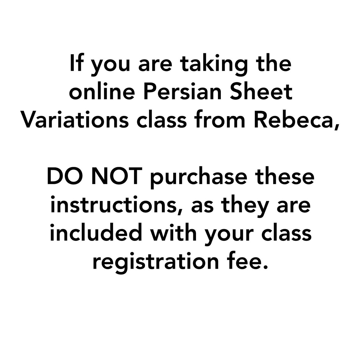 Tutorial: Persian Sheet Variations 6 Projects Intermediate - Etsy