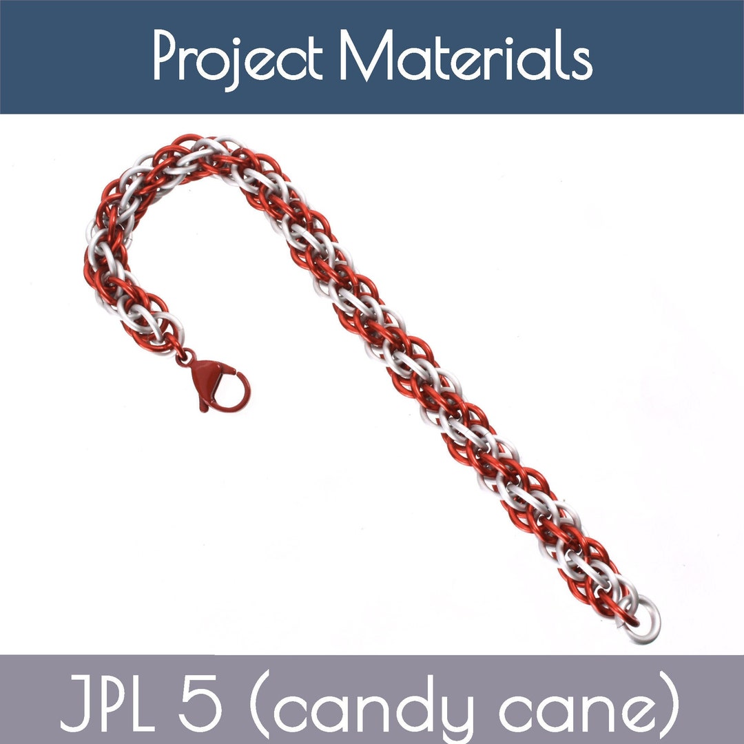 Project Pack: JPL5 (jens Pind Linkage 5) "candy Cane" Chainmaille ...