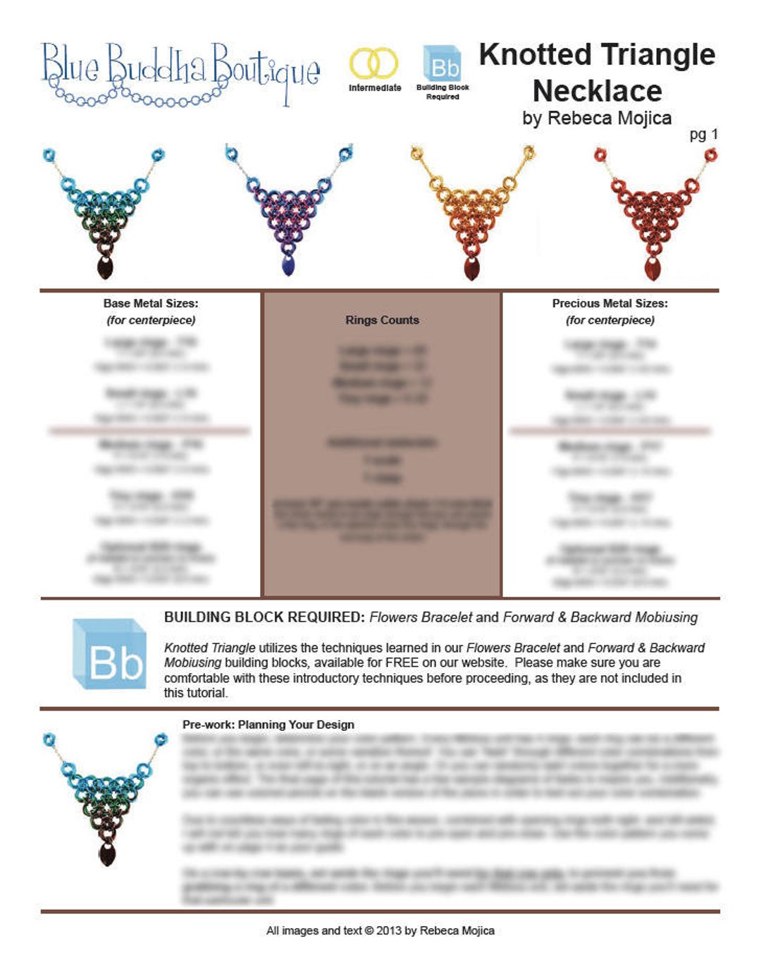 Tutorial: Knotted Triangle (intermediate Chainmaille Project) - PDF ...
