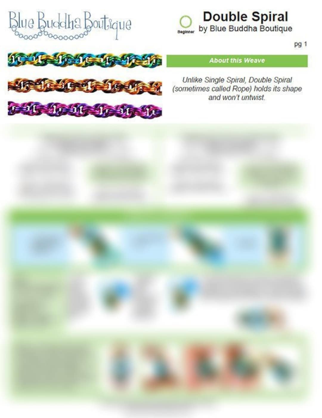Tutorial: Double Spiral (beginner Chainmaille Project) - PDF ...